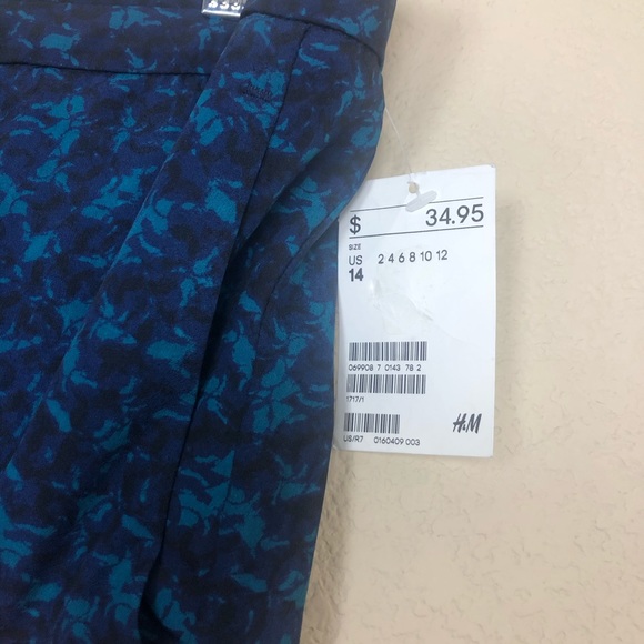 H&M | Pants & Jumpsuits | Hm Blue Tie Front Ankle Pants | Poshmark
